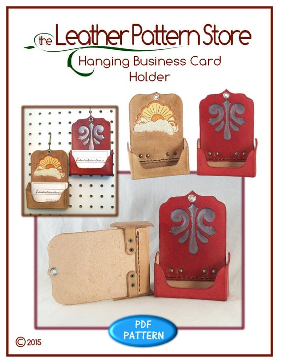 PATTERN Hanging Business Card Holder leather pattern PDF | Etsy