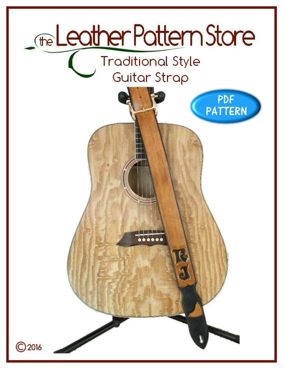 PATTERN Traditional Style Guitar Strap Leather Pattern PDF - Etsy