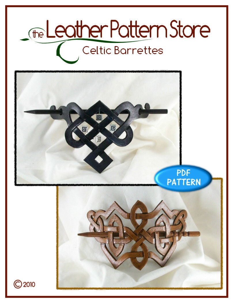 PATTERN Celtic Stick Barrettes Barrette Pattern for | Etsy