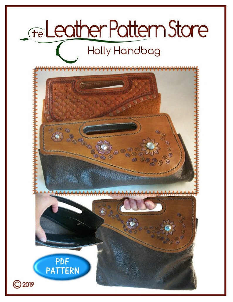 PATTERN - Holly Handbag Leathercraft Pattern - Printable PDF Pattern ...