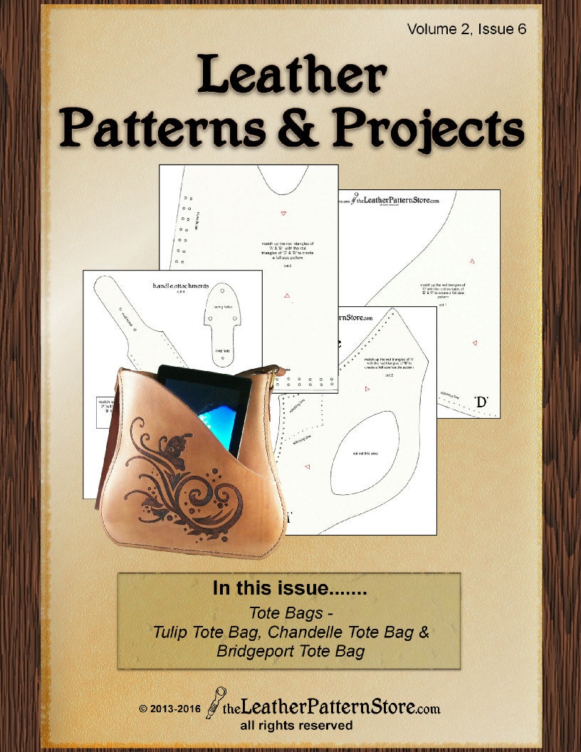 PATTERN Leather Patterns & Projects Vol 2 Issue 6 3 | Etsy