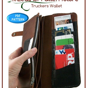 PATTERN Truckers Wallet Pattern for Leather Leathercraft | Etsy