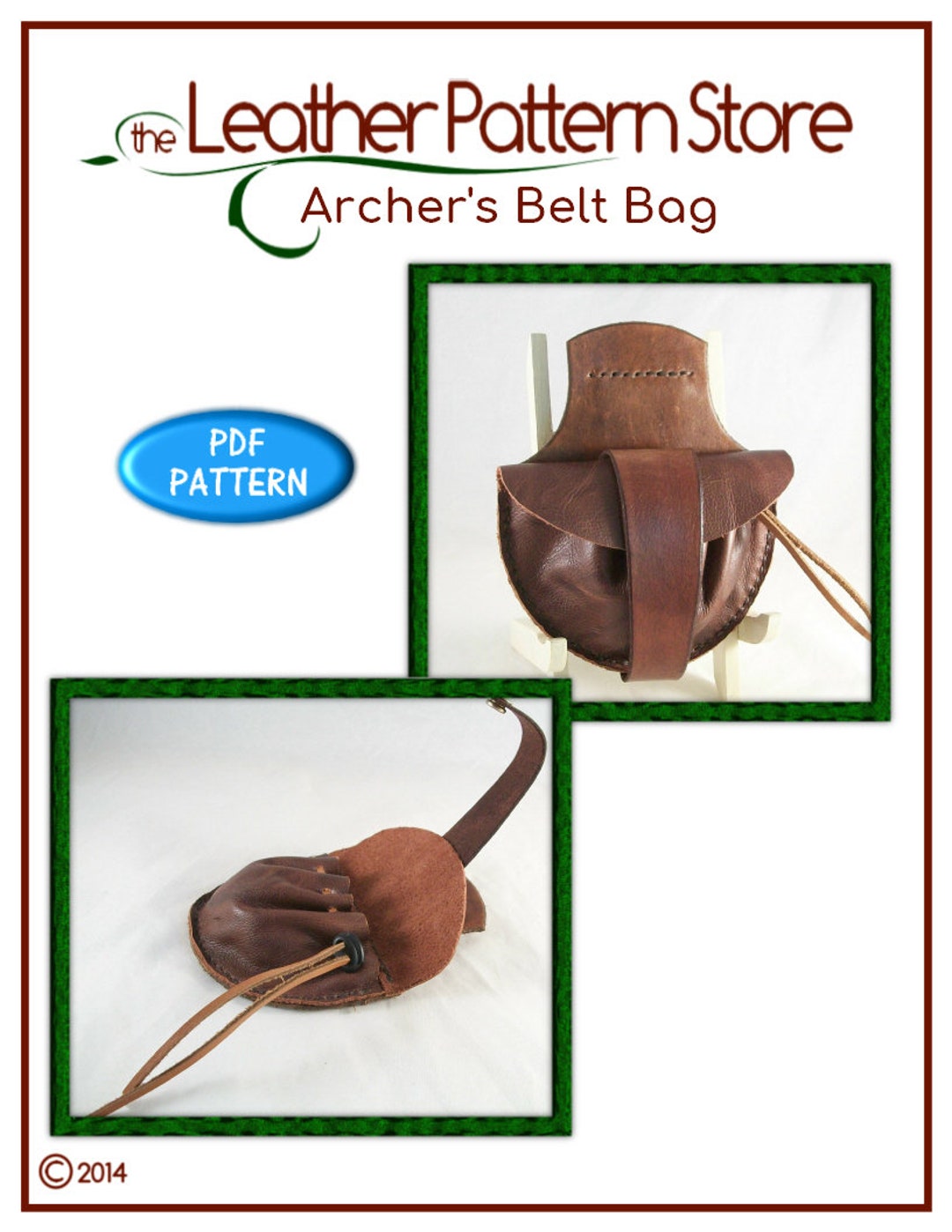 PATTERN Archer's Belt Bag Pattern PDF Leather Pattern Download ONLY - Etsy