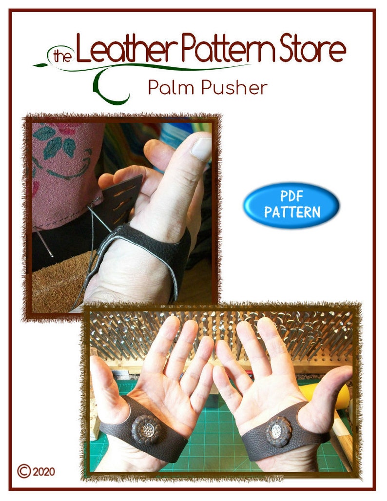 PATTERN - Palm Pusher - Leathercraft Pattern - PDF Download ONLY - Etsy
