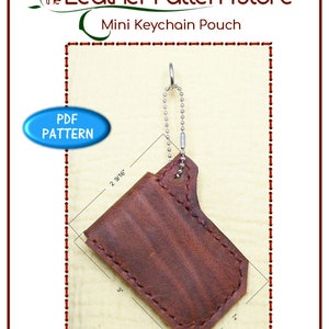 PATTERN - Mini Keychain Pouch - Leather Pattern - Pdf Download ONLY - Etsy