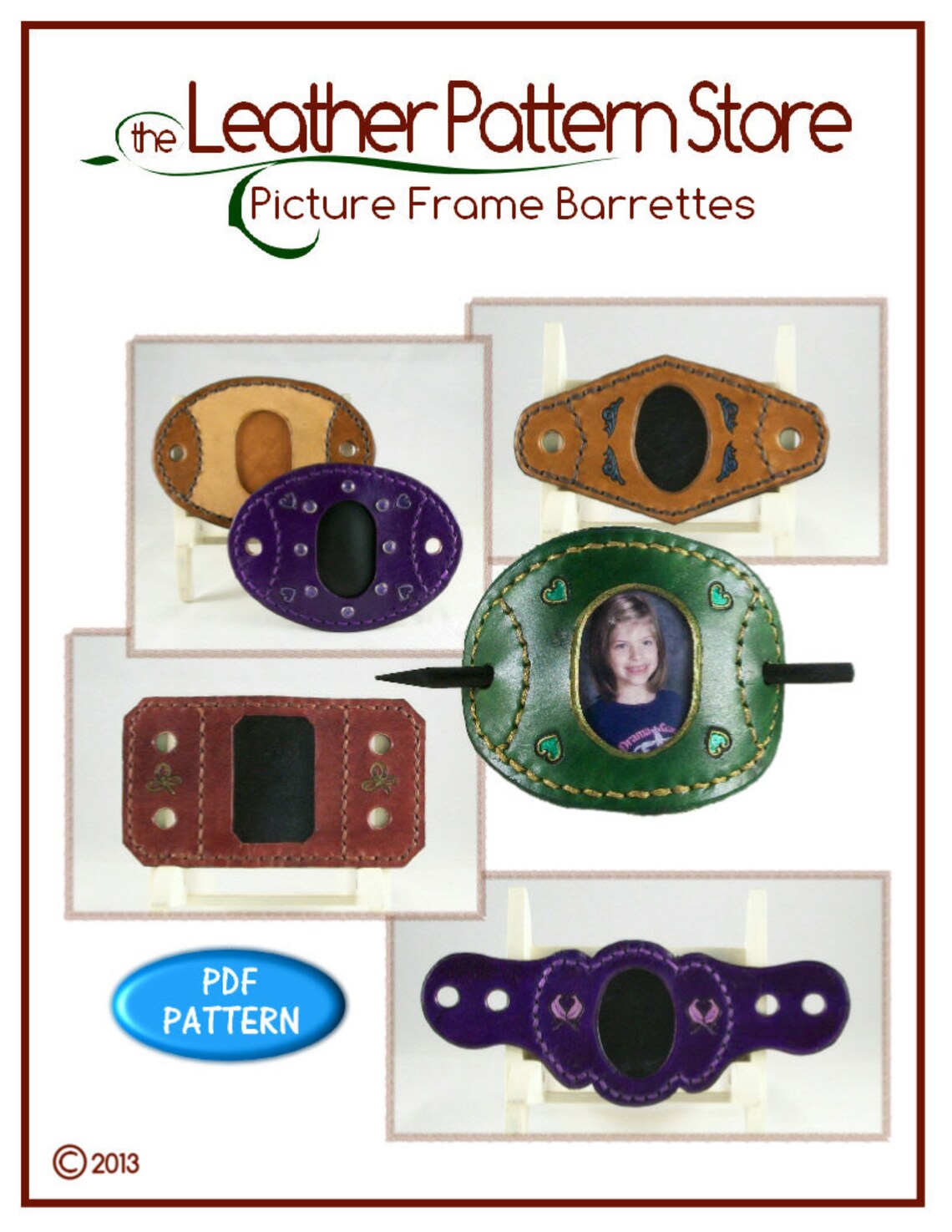 PATTERN Picture Frame Barrette Stick Barrette Pattern for - Etsy