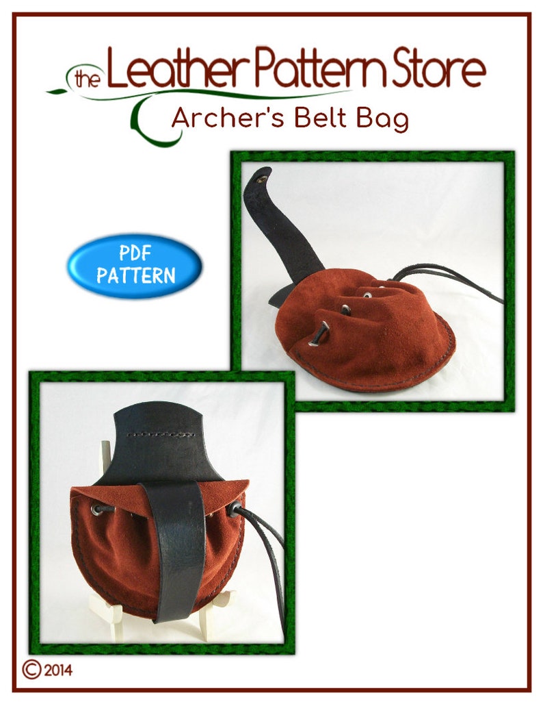 PATTERN - Archer's Belt Bag Pattern - PDF Leather Pattern - Download ...