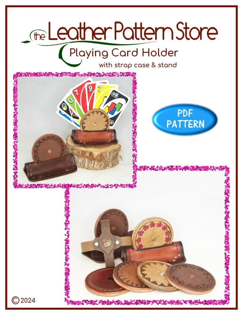 PATTERN - Playing Card Cases, Card Holders, Stand and a Strap Case ...