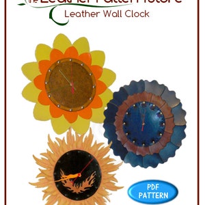 PATTERN - Leather Wall Clock Pattern - Easy Leathercraft Pattern for ...