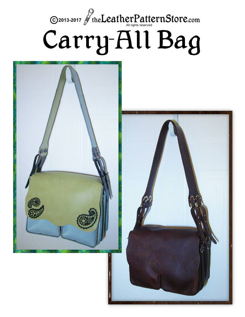 PATTERN Carry-All Bag leathercraft pattern PDF download | Etsy