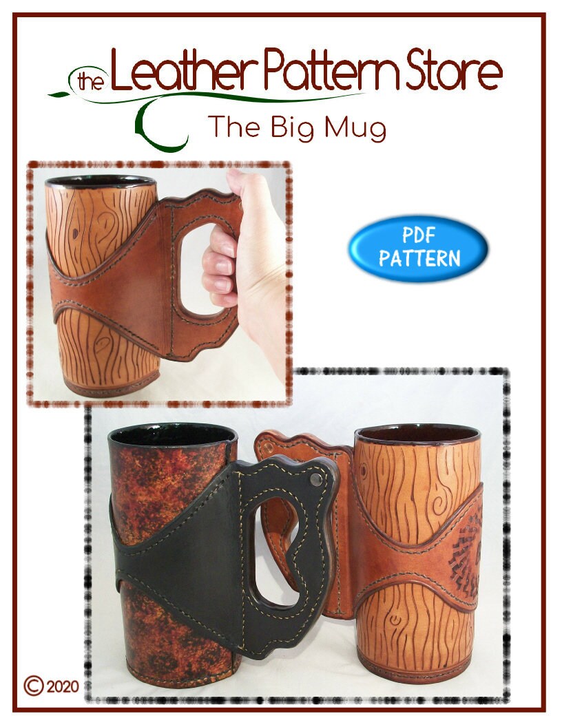 PATTERN The Big Mug leathercraft pattern PDF pattern | Etsy