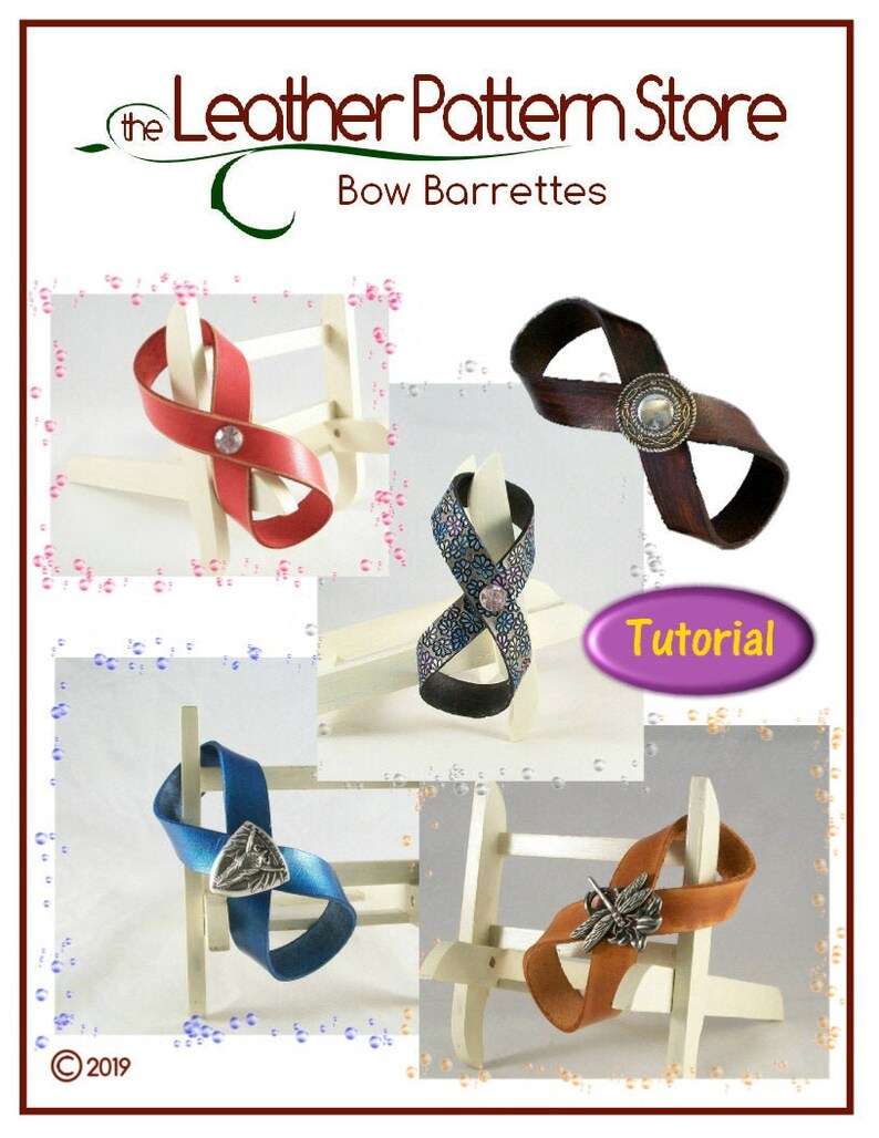 TUTORIAL - Bow Barrettes - Stick Barrette Tutorial for Leather - PDF ...
