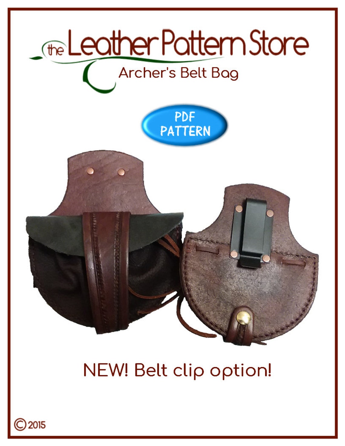 PATTERN - Archer's Belt Bag Pattern - PDF Leather Pattern - Download ...
