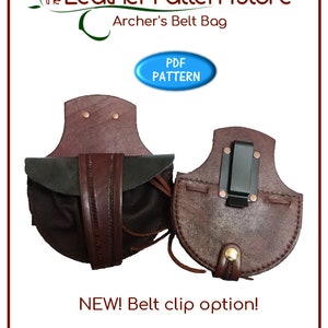 PATTERN - Archer's Belt Bag Pattern - PDF Leather Pattern - Download ...