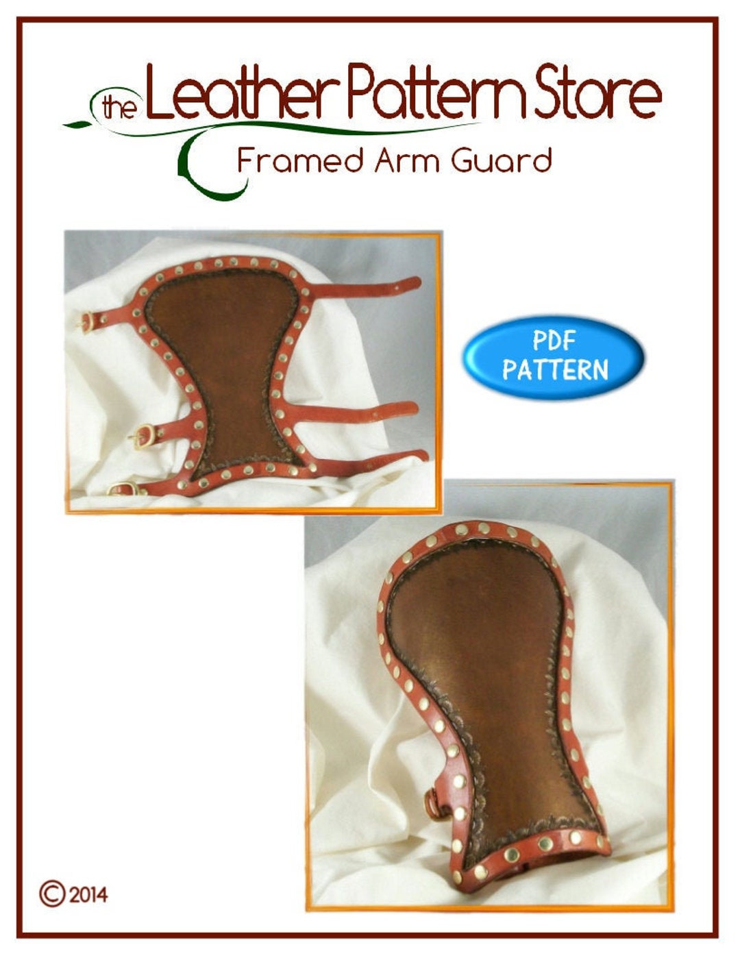 PATTERN - Framed Archery Arm Guard Leather Pattern - PDF Digital ...