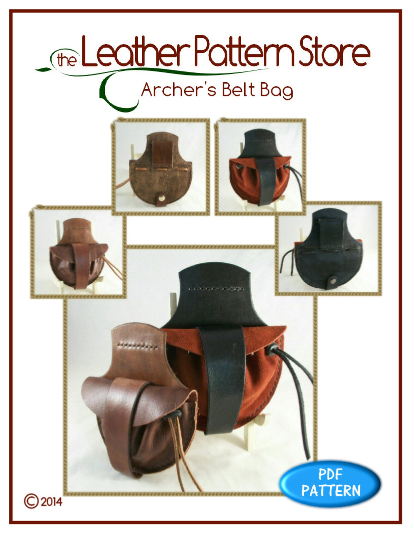 PATTERN - Archer's Belt Bag Pattern - PDF Leather Pattern - Download ...
