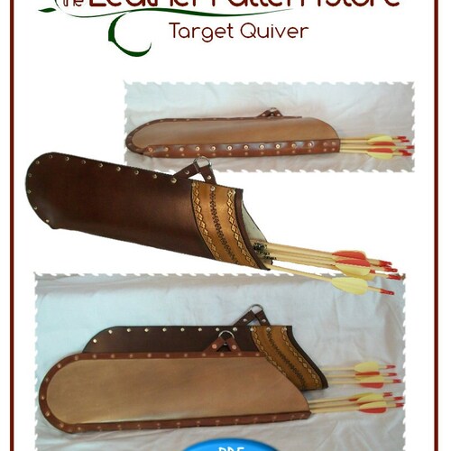 PATTERN Archery Target Quiver Leathercraft Pattern Quiver - Etsy