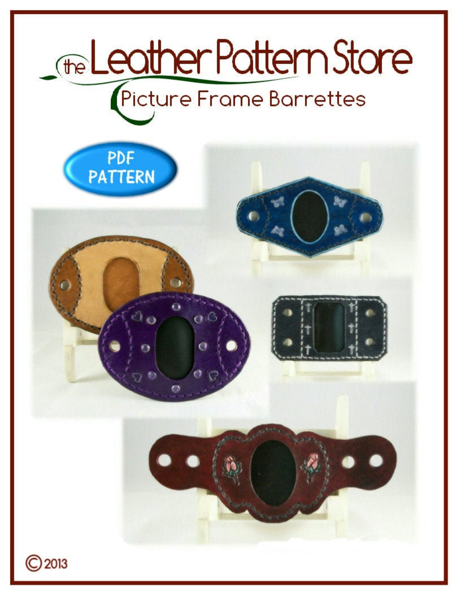 PATTERN Picture Frame Barrette Stick Barrette Pattern for - Etsy