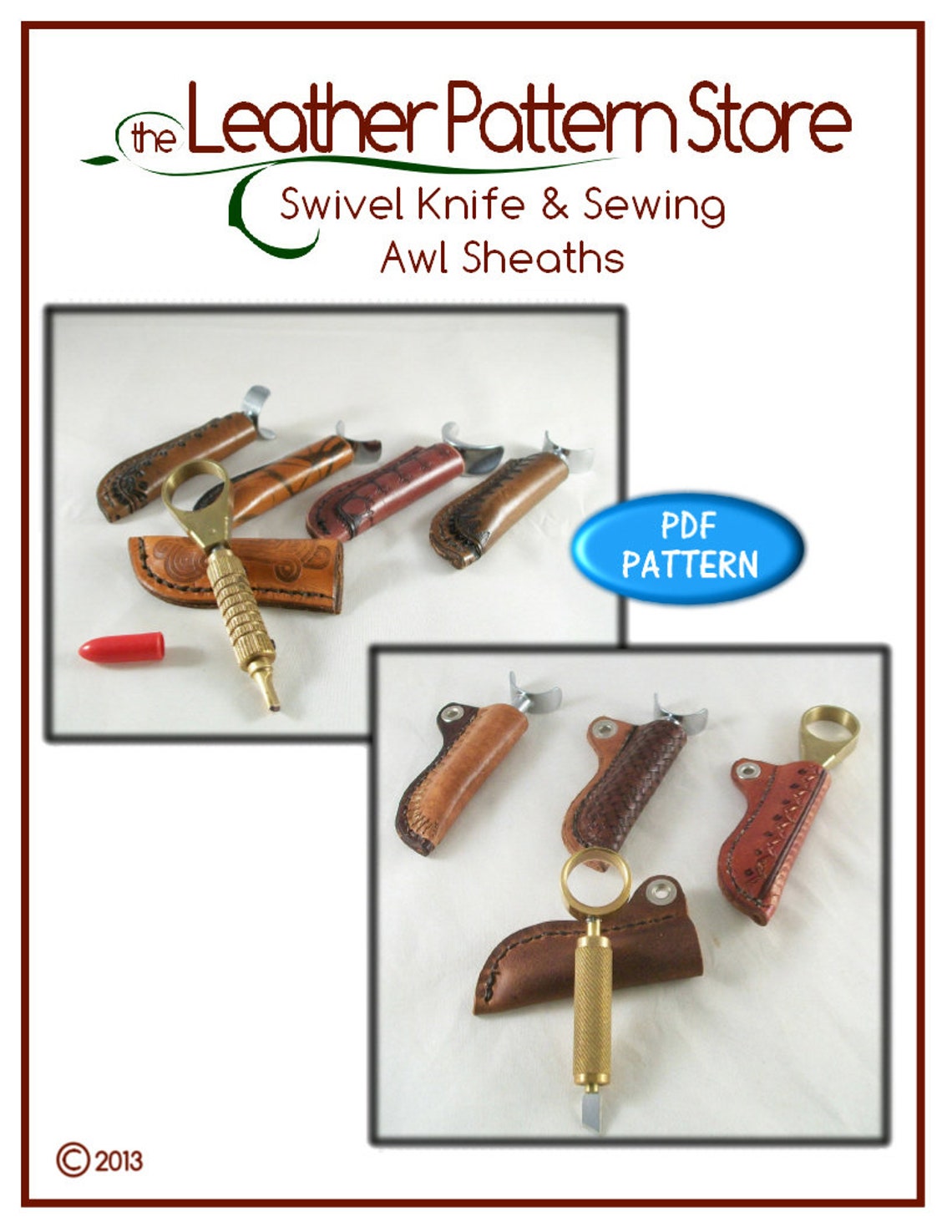PATTERN Swivel Knife and Sewing Awl Sheath Patterns - Etsy UK