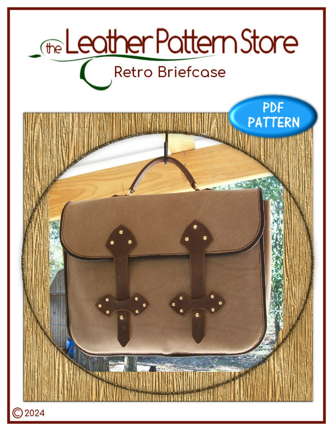 PATTERN Retro Briefcase Pattern for Leather PDF Download ONLY - Etsy