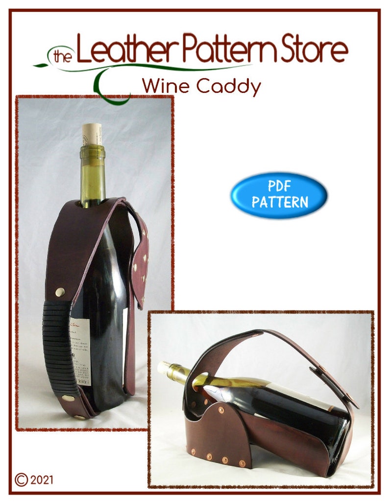 PATTERN - Wine Caddy - Leather Pattern - PDF Digital Download ONLY - Etsy