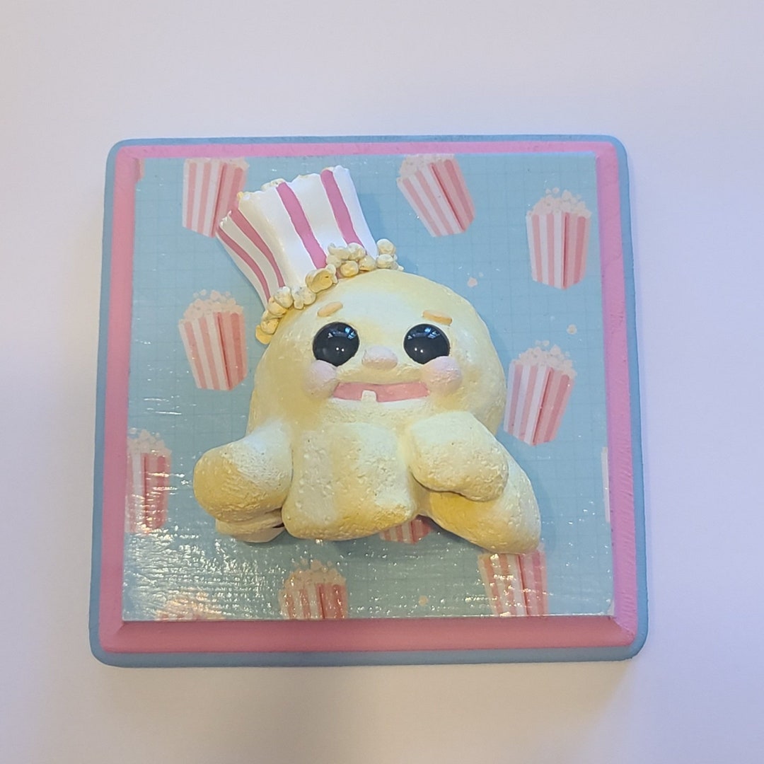 Popcorn, Food Art, Collectible, Polymer Clay,ooak Polymer Clay Figurine ...