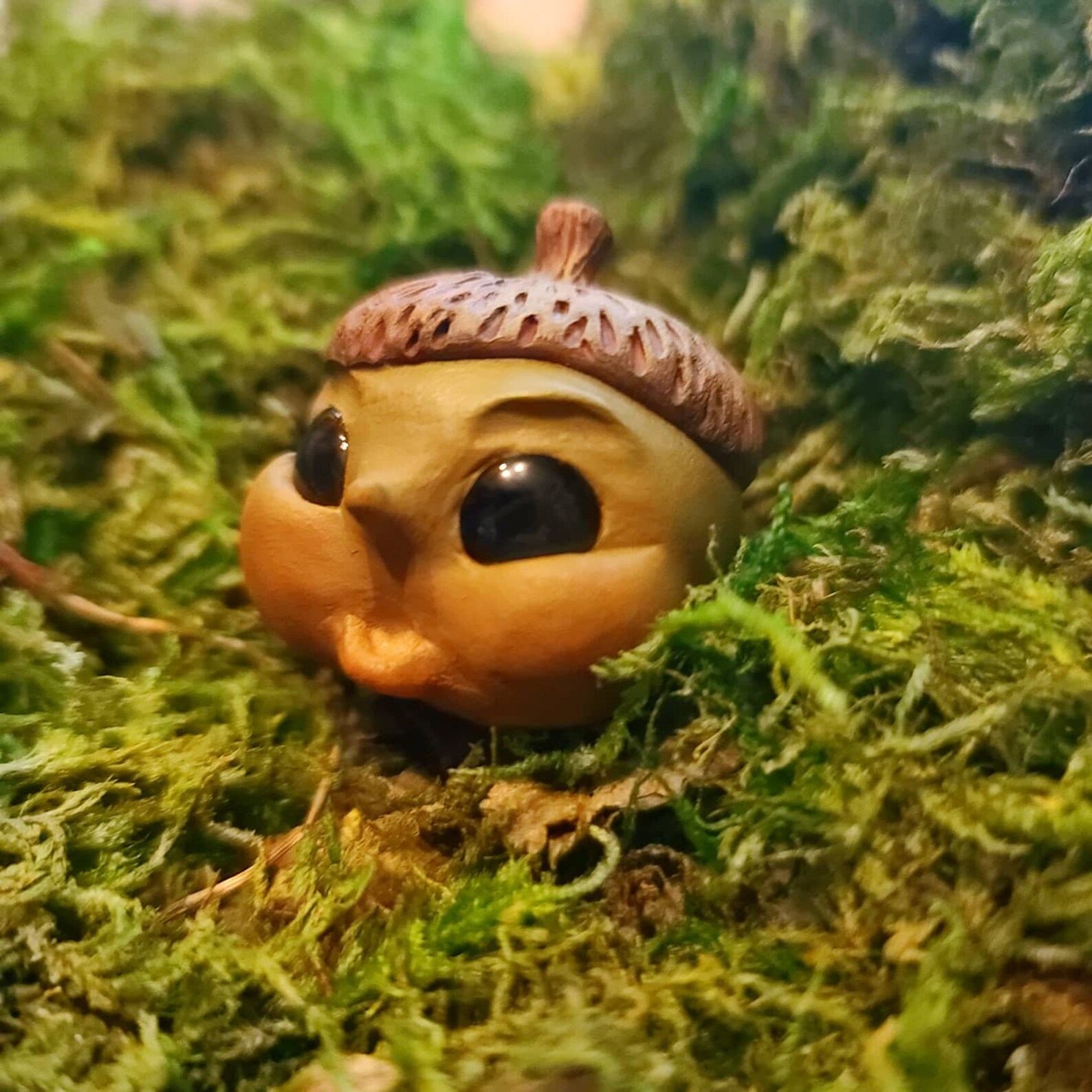 Po the Acorn, OOAK Polymer Clay Figurine, Art Collectible, Fantasy ...