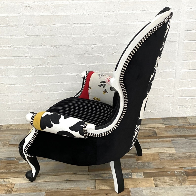 Charity Reupholstered Victorian Antique Chair, Sustainable Home Decor ...