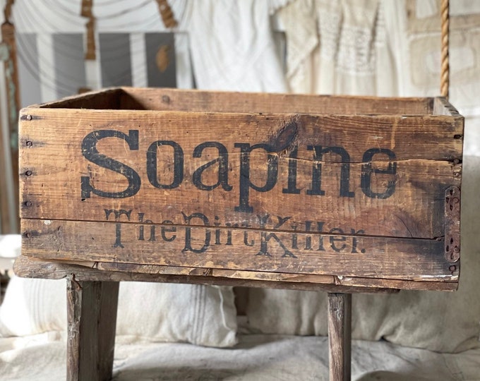 Antique LARGE Soap Box Crate/soapine / Early 1900’s/ Advertising ...