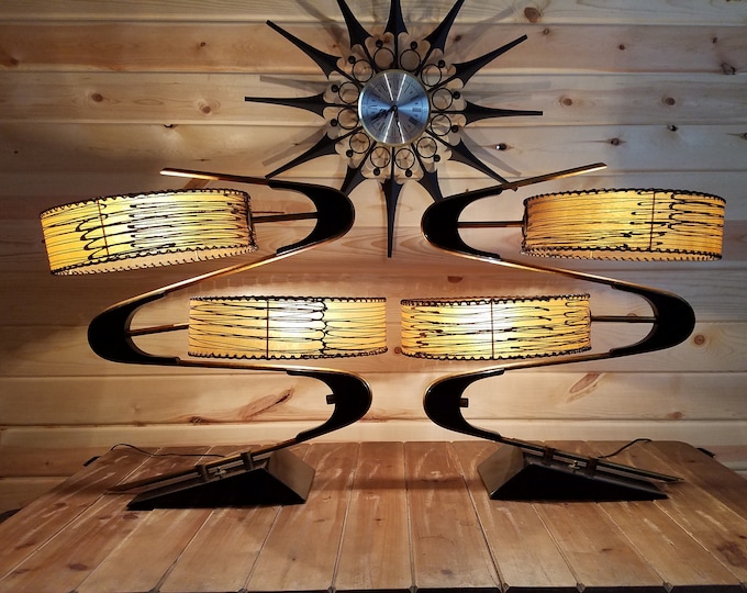 Stunning Mid Century Pair of Majestic Luxcraft Z Lamps - Etsy