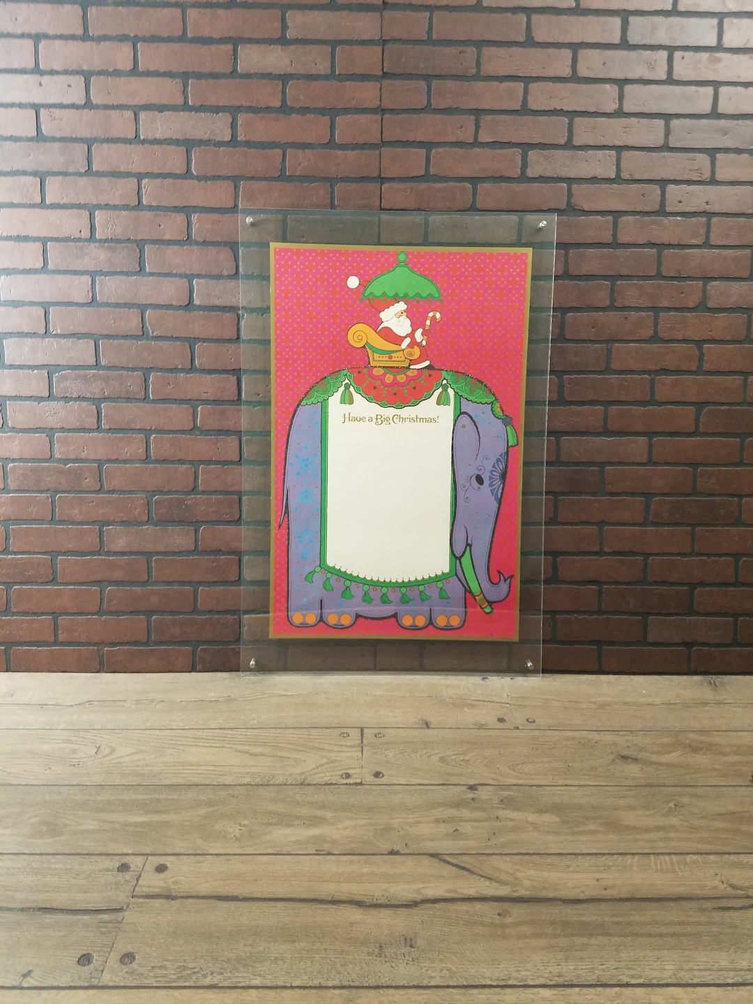 Have a Big Christmas Santa Riding an Elephant the Drawing Board 12-203 ...