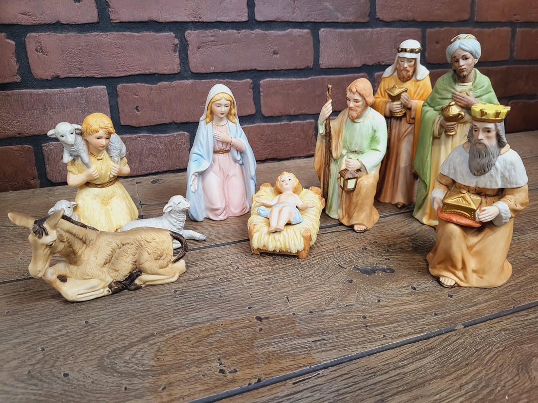 Gorgeous 9 Piece Homco Nativity Set #5599 - Etsy