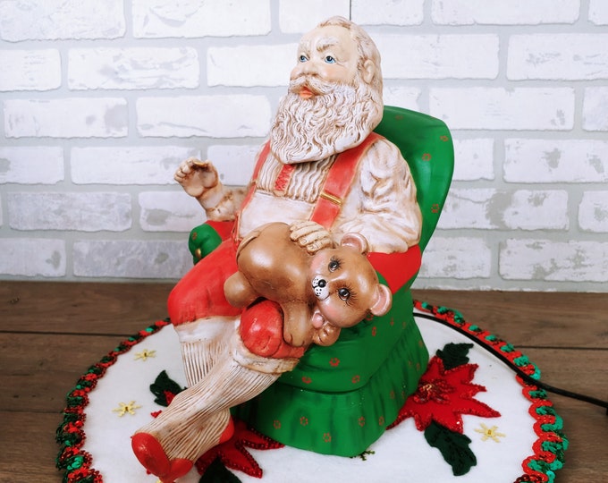 Holland Mold Animated Moving Head Sitting Santa Clause - Etsy