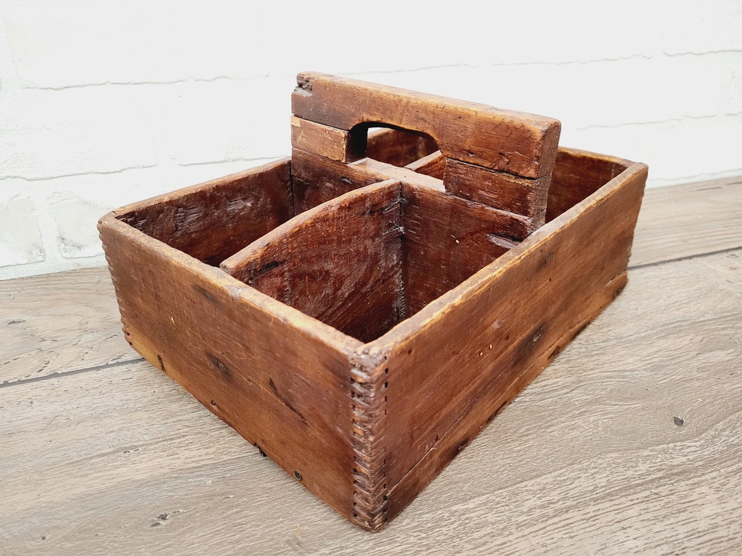 Antique Wood Compartment Shoe Cobblers Carry Tool Box - Etsy