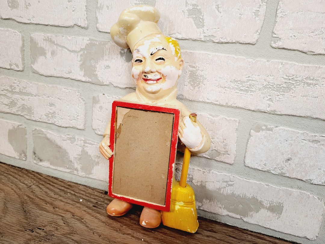Vintage Chalkware Kitchen Chef Note Pad Holder - Etsy
