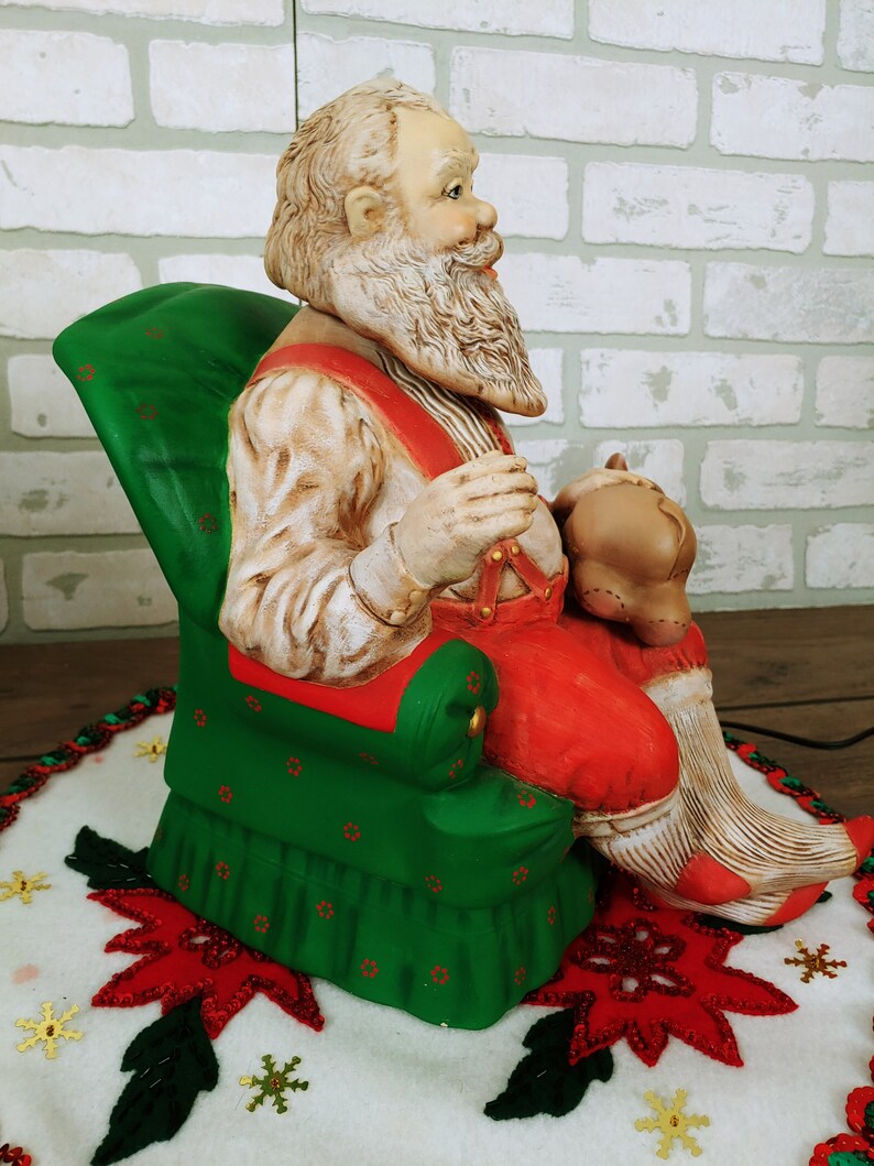 Holland Mold Animated Moving Head Sitting Santa Clause | Etsy