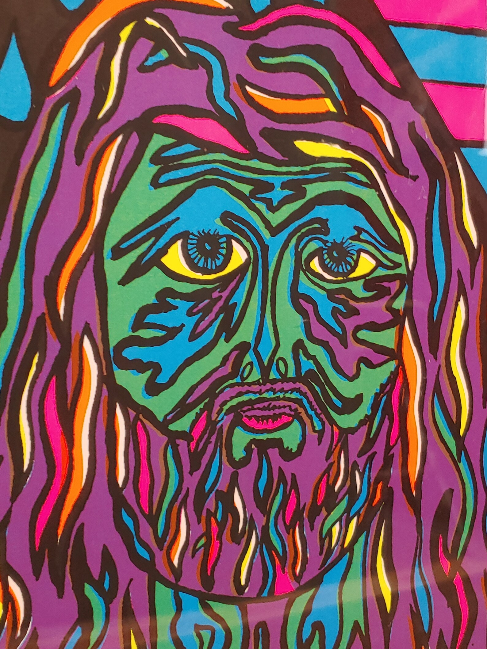 1970s Vagabond Creations Jesus Third Eye Poster 102 27x20 - Etsy