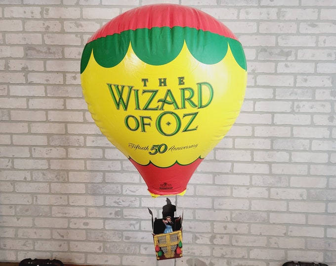 1989 50th Anniversary Wizard of Oz Blow up Hot Air Balloon MGM Turner ...