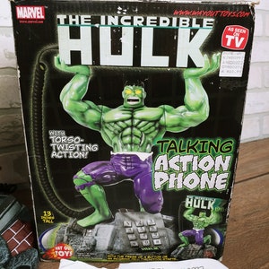 Vintage Marvel the Incredible Hulk Telephone - Etsy