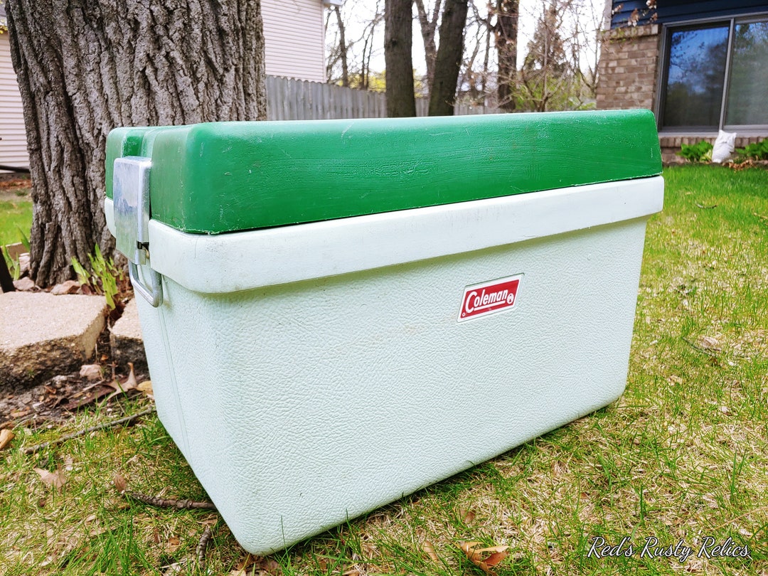 1971 Retro Green Plastic Coleman Cooler - Etsy