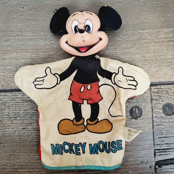 Mickey Mouse Hand Puppet Vintage - Etsy