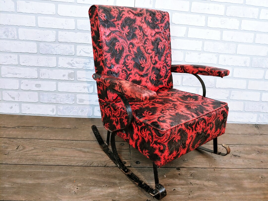 Retro Red Vinyl Ralph Morris Associated Factories Child Size Rocking ...