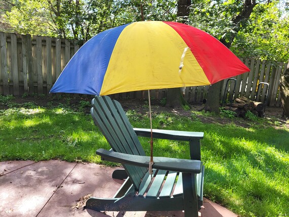 Groovy Rainbow Fabric Beach Chair Umbrella Etsy