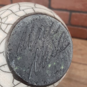 Authentic Signed Marc Ward Small Cream/white Crackle Glaze Raku Vase - Etsy