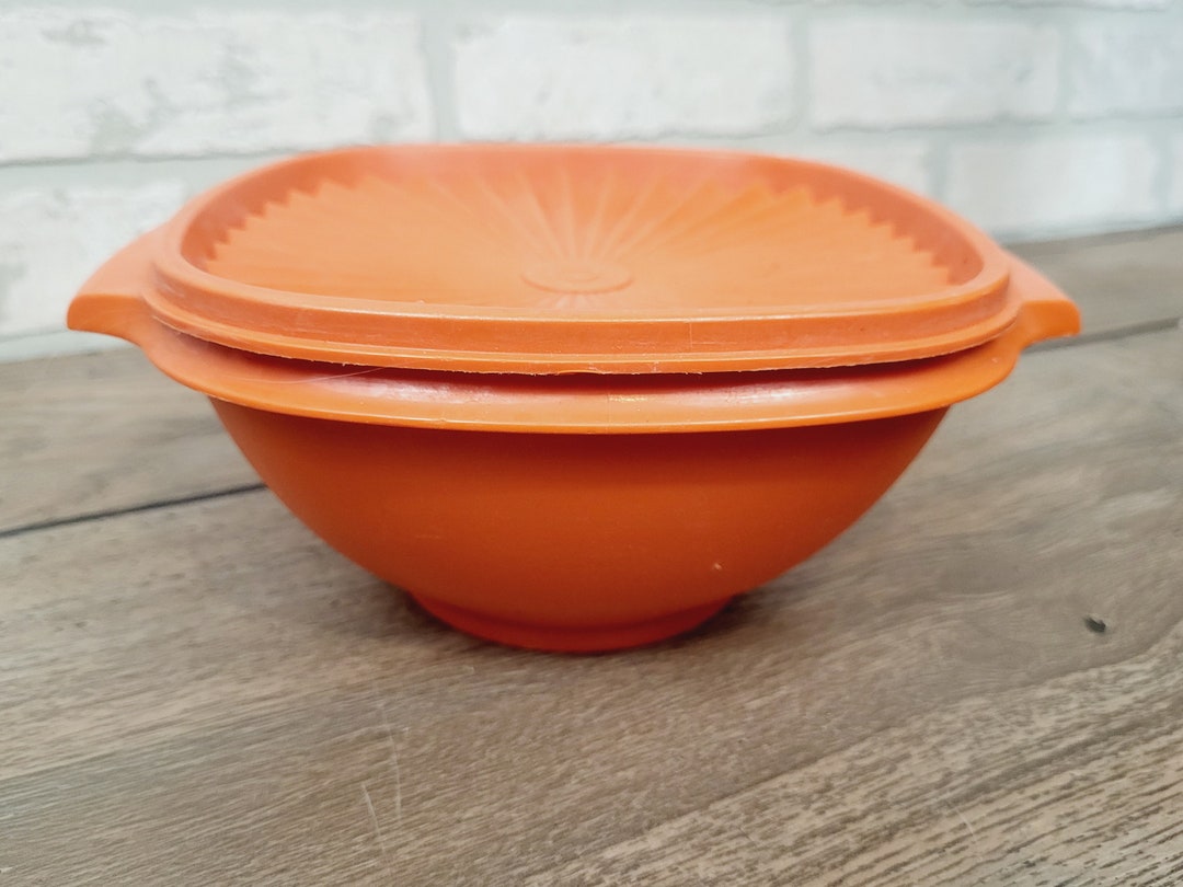 Vintage Orange Tupperware Kitchen Storage Container - Etsy