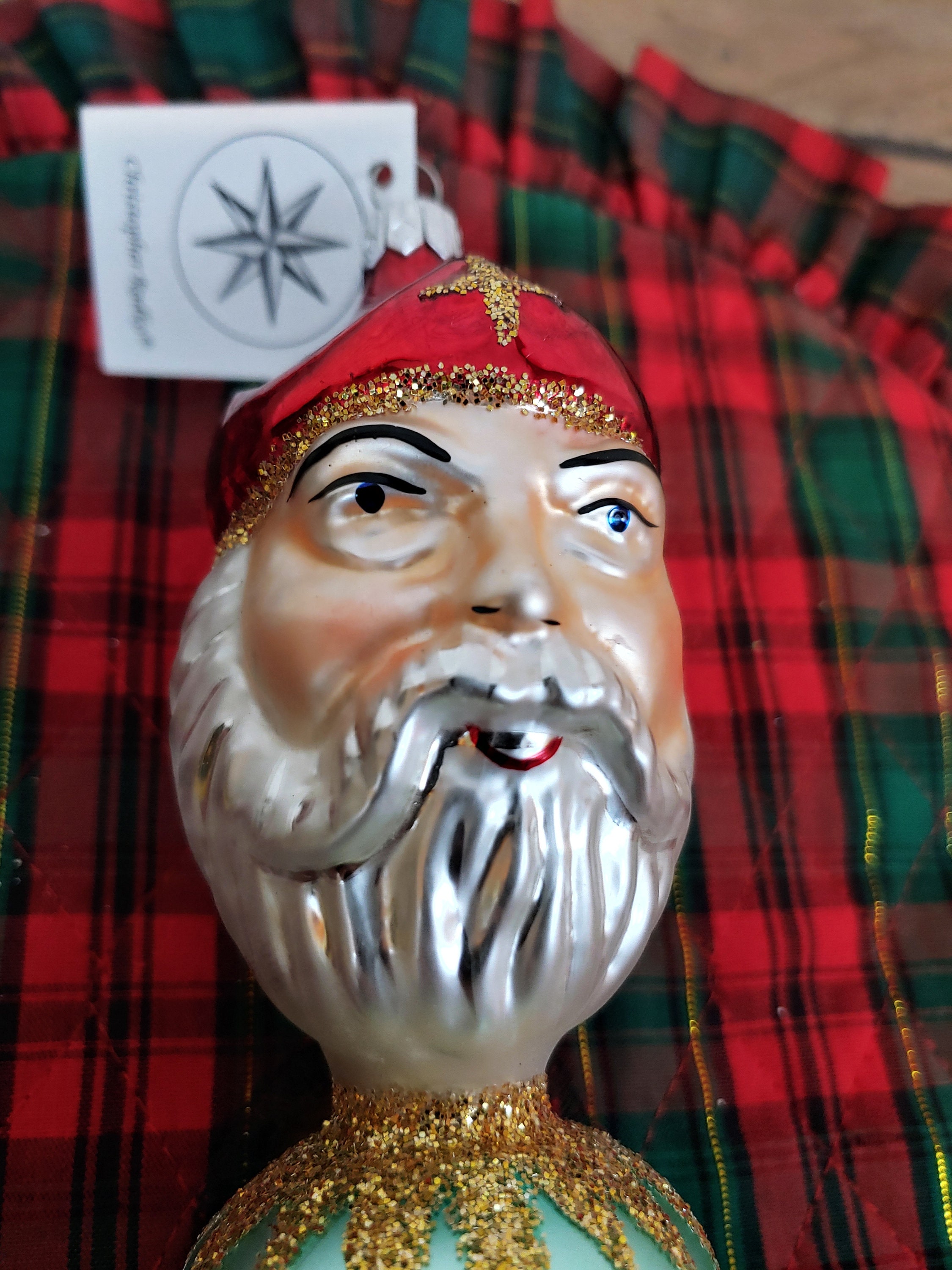 Vintage Christopher Radko Merlin Santa Christmas Tree Ornament | Etsy