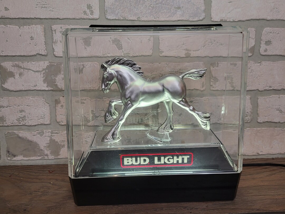 Vintage Lighted Budweiser Clydesdale Beer Sign - Etsy