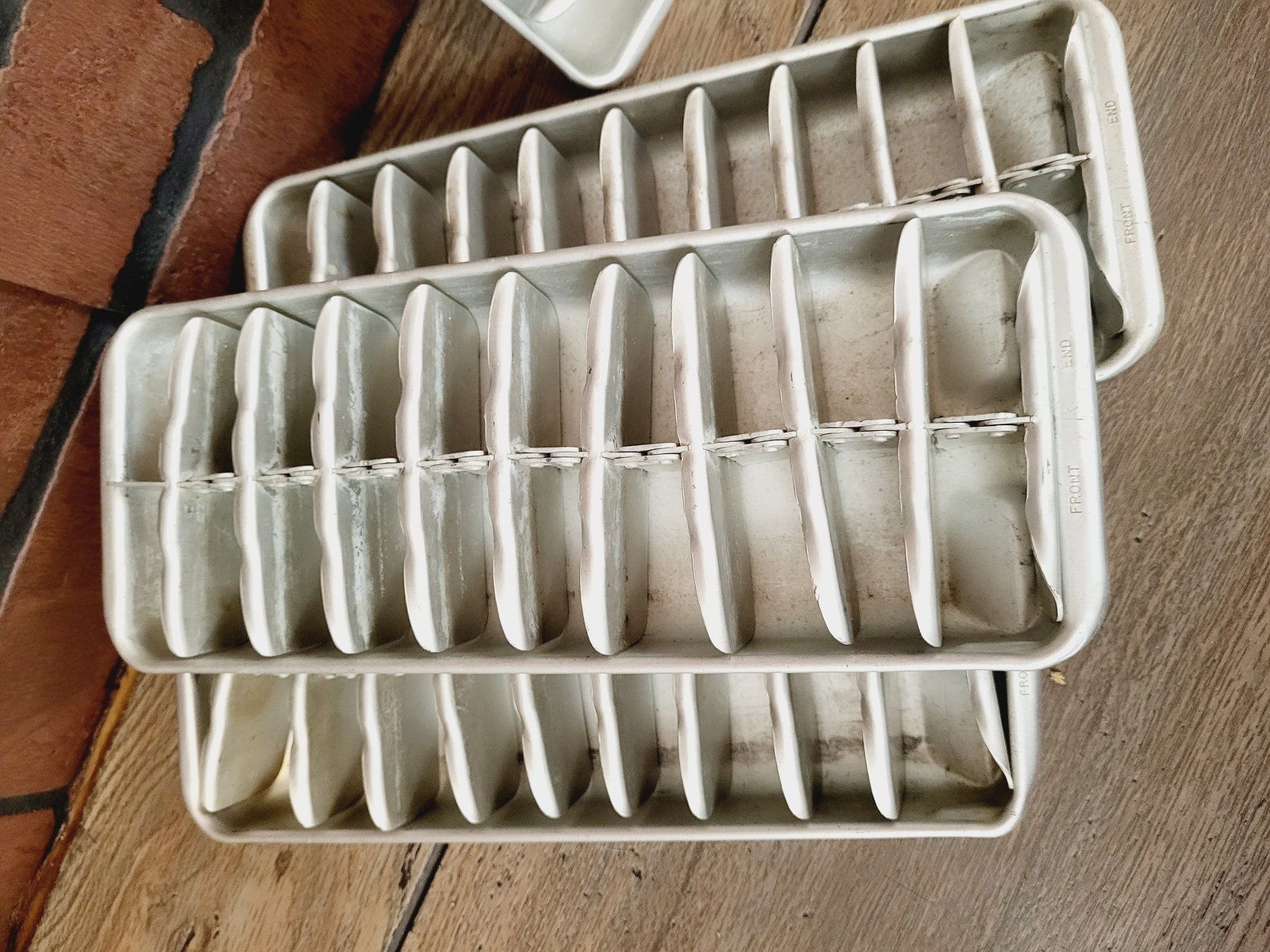 Set of 4 Aluminum Vintage Ice Cube Trays - Etsy