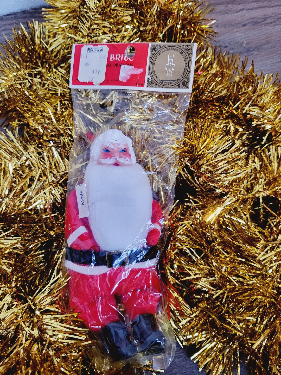 NOS New Shiny Brite Santa Claus Made in Japan - Etsy