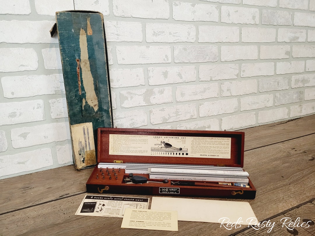 K & E Leroy Scriber Stand Lettering Set Keuffel and Esser Co. - Etsy